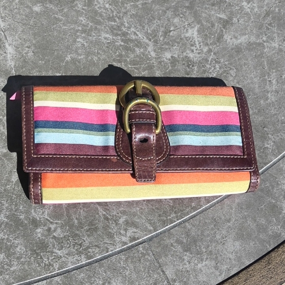 Coach | Bags | Coach Multicolor Striped Womens Wallet | Poshmark